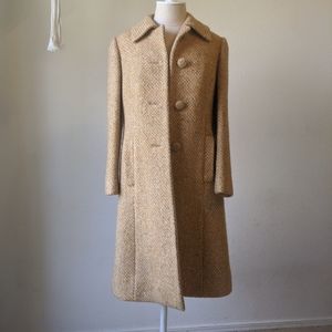 Vintage | Jackets & Coats | Vintage Tweed 6s Lined Long Pea Coat | Poshmark
